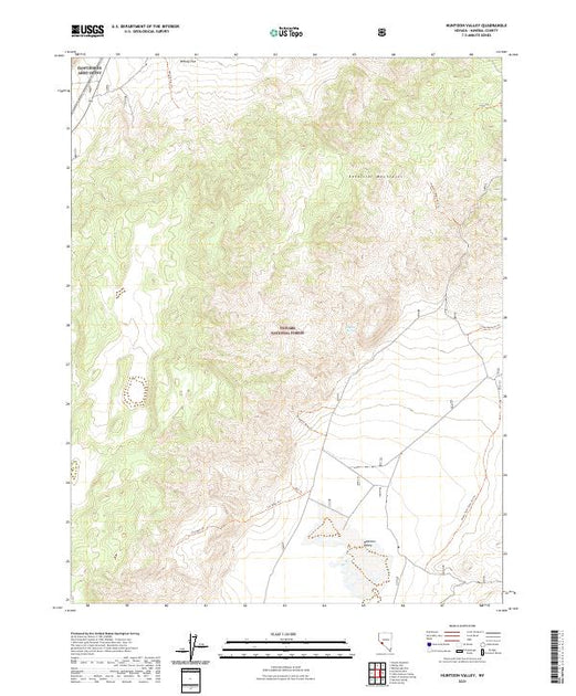 US Topo 7.5-minute map for Huntoon Valley NV – American Map Store