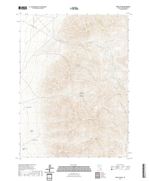 US Topo 7.5-minute map for Inskip Canyon NV – American Map Store