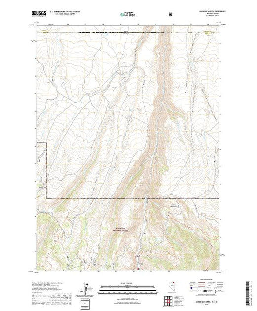 US Topo 7.5-minute map for Jarbidge North NVID – American Map Store