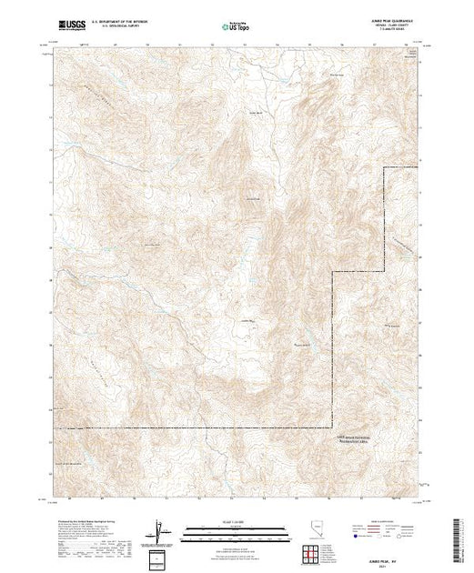 US Topo 7.5-minute map for Jumbo Peak NV – American Map Store