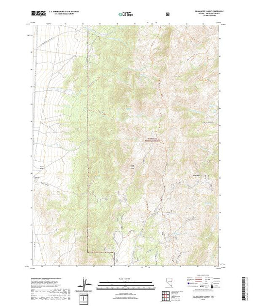 US Topo 7.5-minute map for Kalamazoo Summit NV – American Map Store