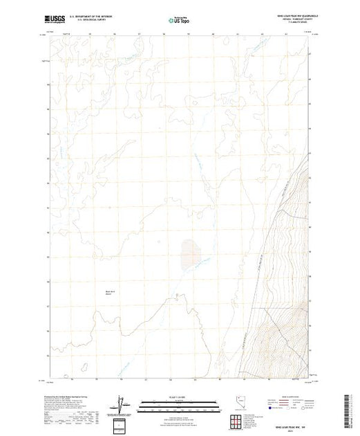 US Topo 7.5-minute map for King Lear Peak NW NV – American Map Store