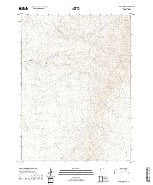 US Topo 7.5-minute map for Knoll Mountain NV – American Map Store