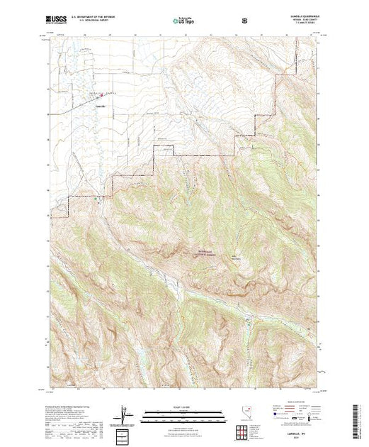 US Topo 7.5-minute map for Lamoille NV – American Map Store