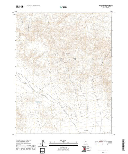 US Topo 7.5-minute map for Mable Mountain NV – American Map Store