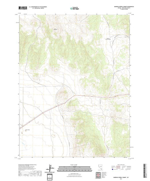 US Topo 7.5-minute map for Marking Corral Summit NV – American Map Store