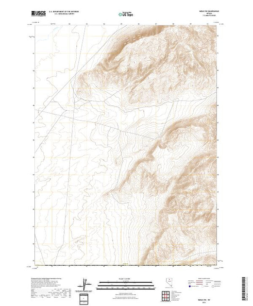 US Topo 7.5-minute map for Midas SW NV – American Map Store