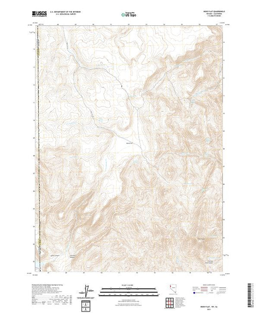 US Topo 7.5-minute map for Mixie Flat NVCA – American Map Store