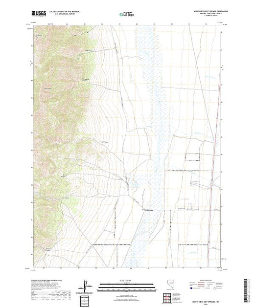 US Topo 7.5-minute map for Monte Neva Hot Springs NV – American Map Store