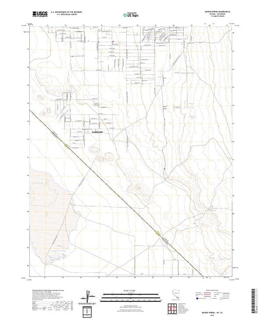 US Topo 7.5-minute map for Mound Spring NVCA – American Map Store