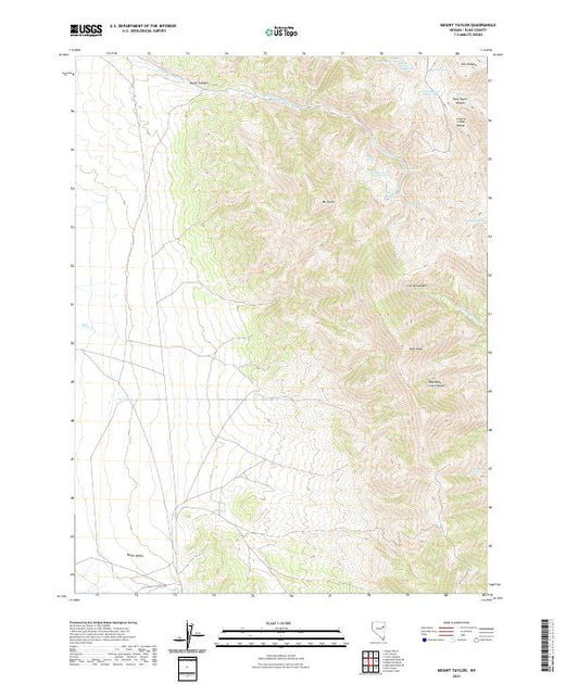US Topo 7.5-minute map for Mount Taylor NV – American Map Store