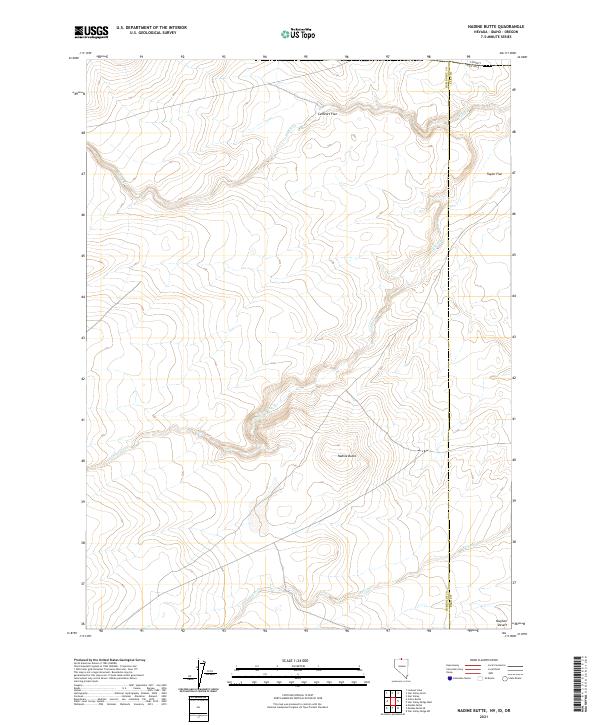 US Topo 7.5-minute map for Nadine Butte NVIDOR – American Map Store