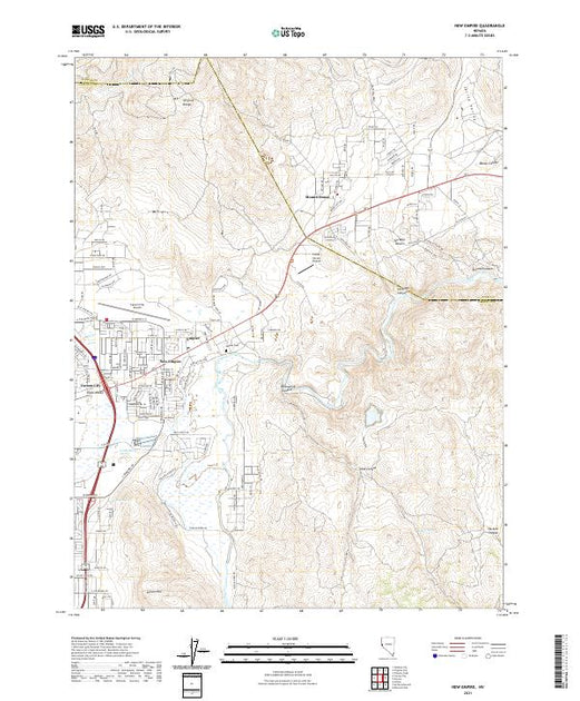 US Topo 7.5-minute map for New Empire NV – American Map Store
