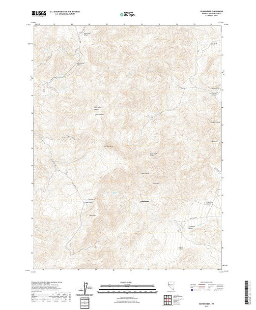 US Topo 7.5-minute map for Olinghouse NV – American Map Store