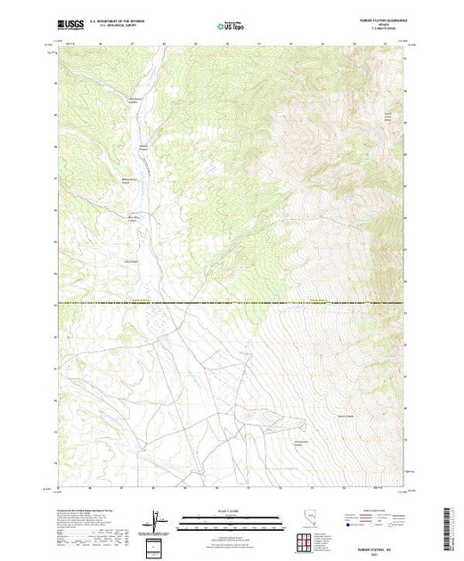 US Topo 7.5-minute map for Parker Station NV – American Map Store