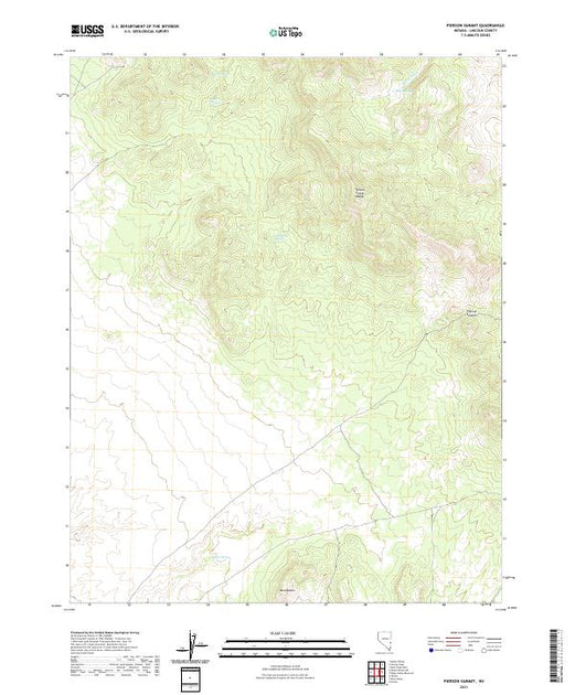 US Topo 7.5-minute map for Pierson Summit NV – American Map Store