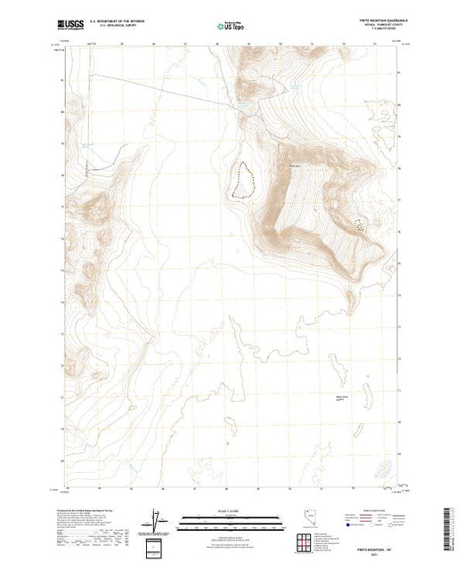 US Topo 7.5-minute map for Pinto Mountain NV – American Map Store