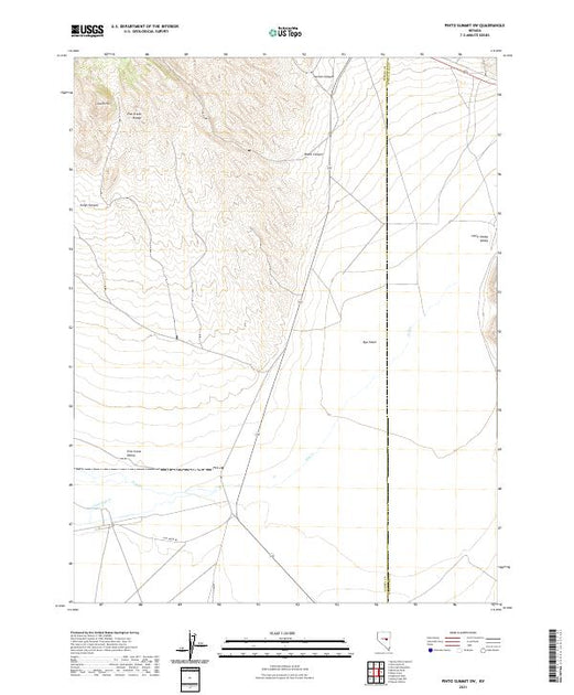US Topo 7.5-minute map for Pinto Summit SW NV – American Map Store