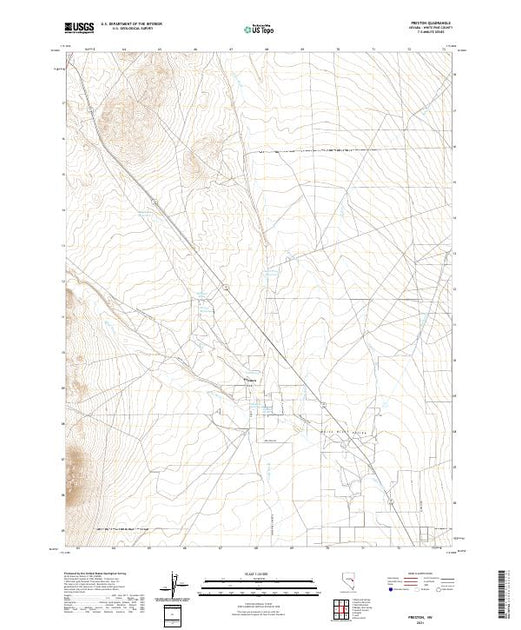 US Topo 7.5-minute map for Preston NV – American Map Store