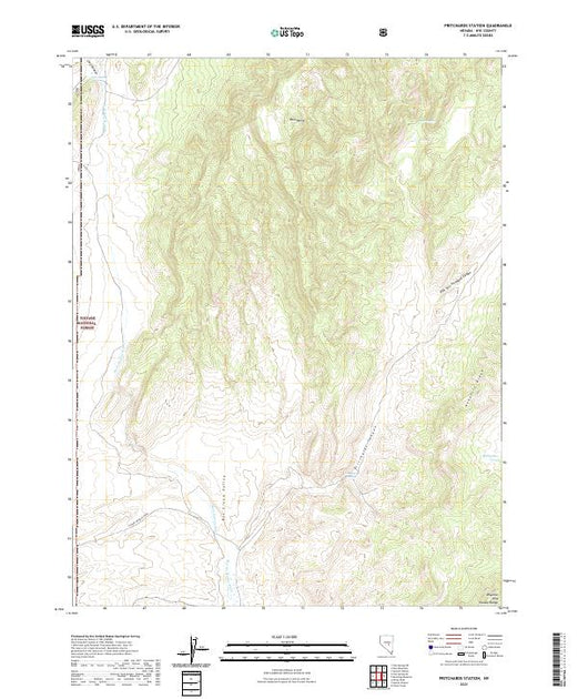 US Topo 7.5-minute map for Pritchards Station NV – American Map Store