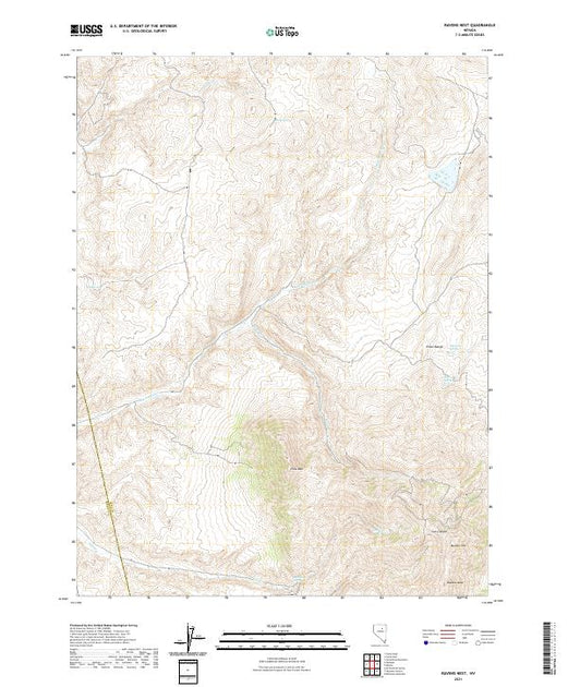 US Topo 7.5-minute map for Ravens Nest NV – American Map Store