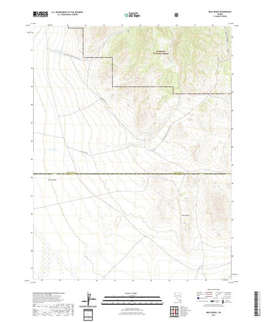 US Topo 7.5-minute map for Red Ledges NV – American Map Store