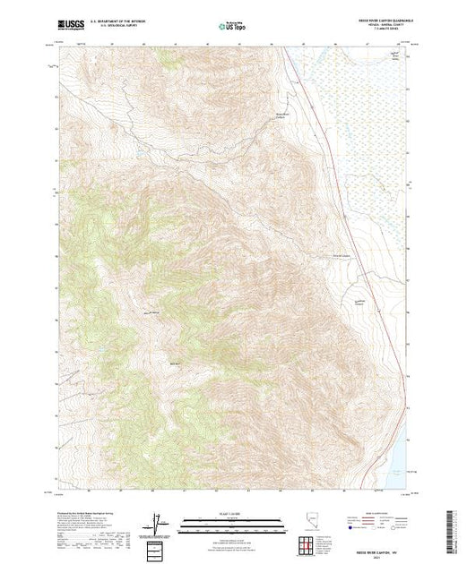US Topo 7.5-minute map for Reese River Canyon NV – American Map Store