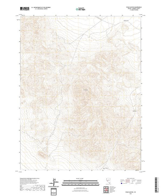 US Topo 7.5-minute map for Ryan Canyon NV – American Map Store