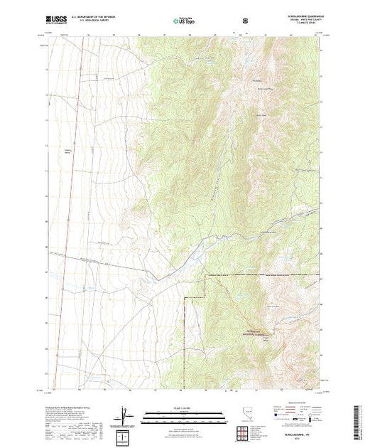 US Topo 7.5-minute map for Schellbourne NV – American Map Store