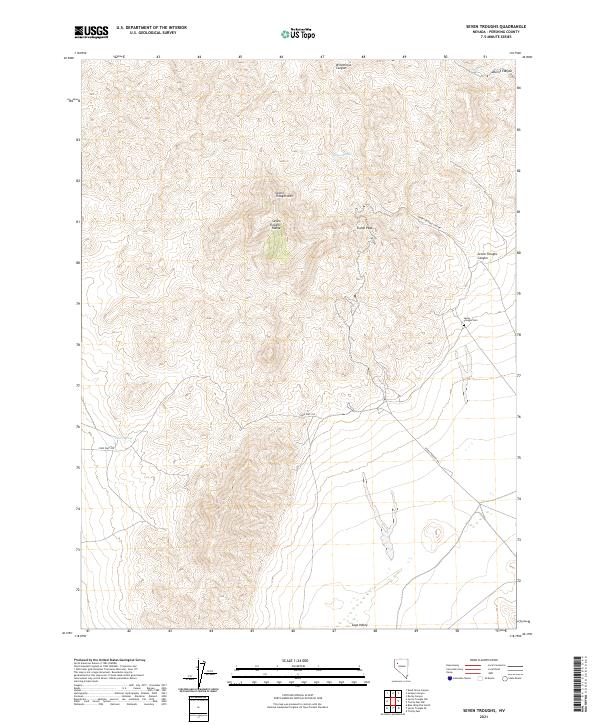US Topo 7.5-minute map for Seven Troughs NV – American Map Store