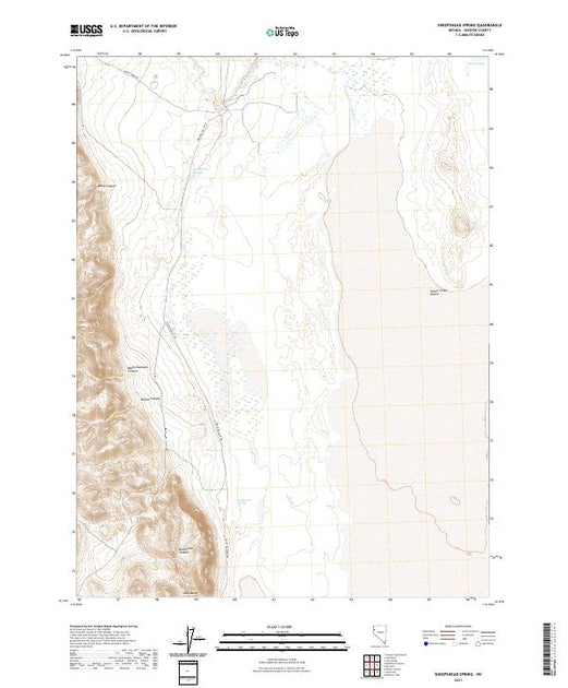 US Topo 7.5-minute map for Sheepshead Spring NV – American Map Store
