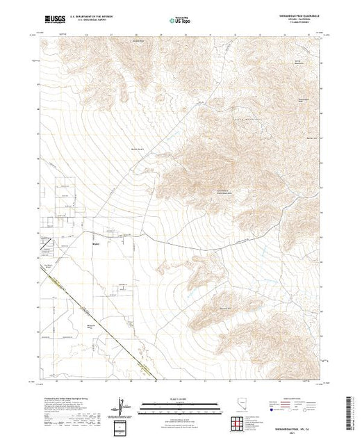 US Topo 7.5-minute map for Shenandoah Peak NVCA – American Map Store