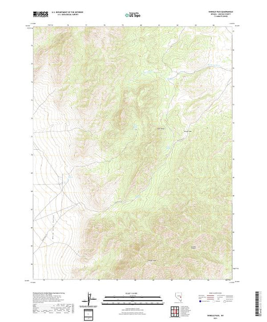 US Topo 7.5-minute map for Shingle Pass NV – American Map Store