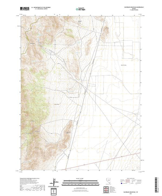 US Topo 7.5-minute map for Silverado Mountain NV – American Map Store