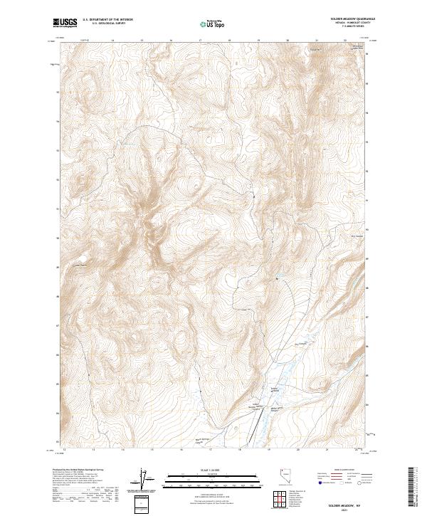 US Topo 7.5-minute map for Soldier Meadow NV – American Map Store
