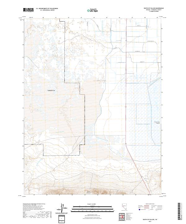 US Topo 7.5-minute map for South of Fallon NV – American Map Store