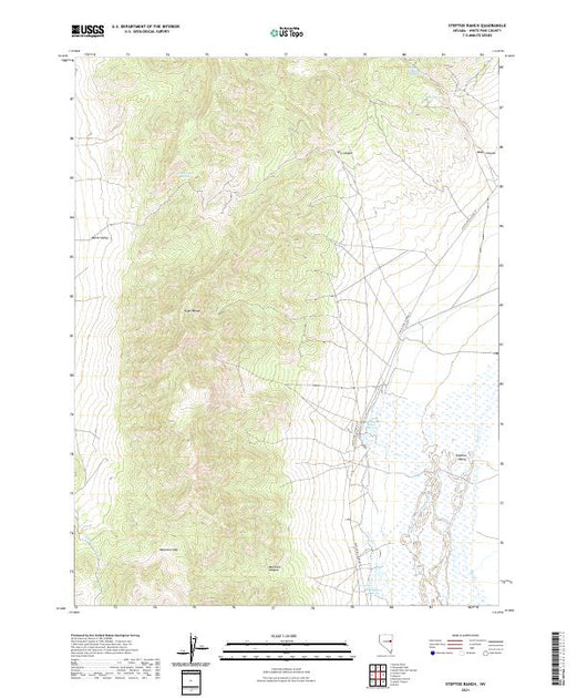 US Topo 7.5-minute map for Steptoe Ranch NV – American Map Store