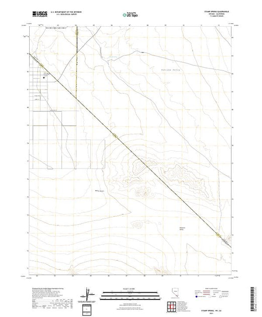 US Topo 7.5-minute map for Stump Spring NVCA – American Map Store