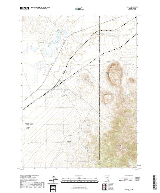 US Topo 7.5-minute map for Tecoma NVUT – American Map Store