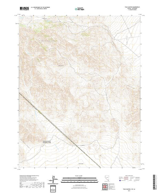 US Topo 7.5-minute map for Tule Canyon NVCA – American Map Store