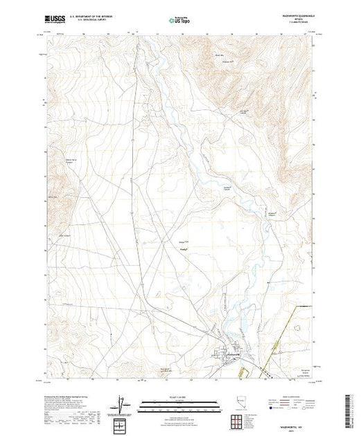 US Topo 7.5-minute map for Wadsworth NV – American Map Store