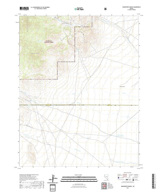 US Topo 7.5-minute map for Wadsworth Ranch NV – American Map Store