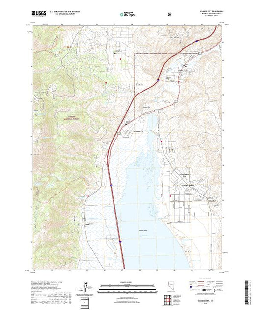 US Topo 7.5-minute map for Washoe City NV – American Map Store