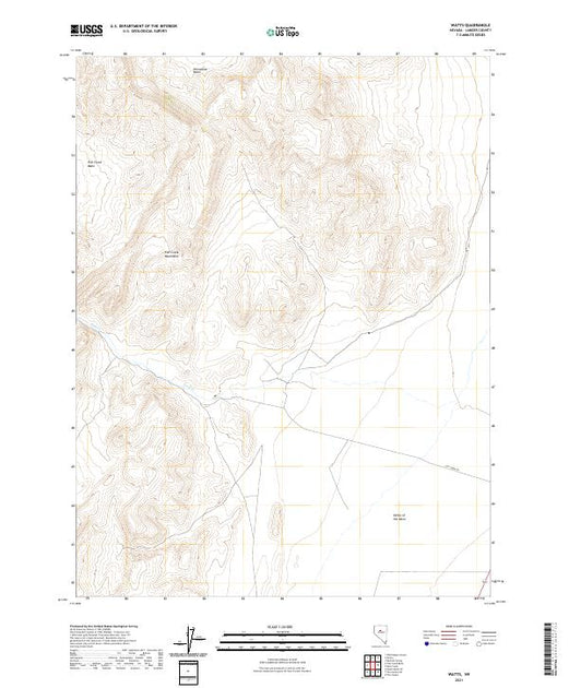 US Topo 7.5-minute map for Watts NV – American Map Store