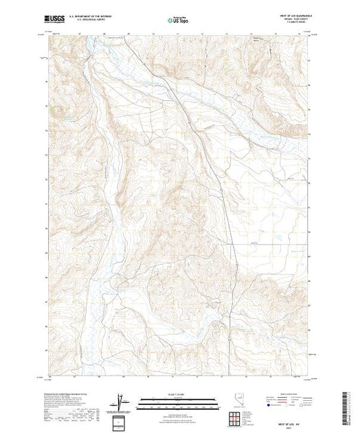 US Topo 7.5-minute map for West of Lee NV – American Map Store