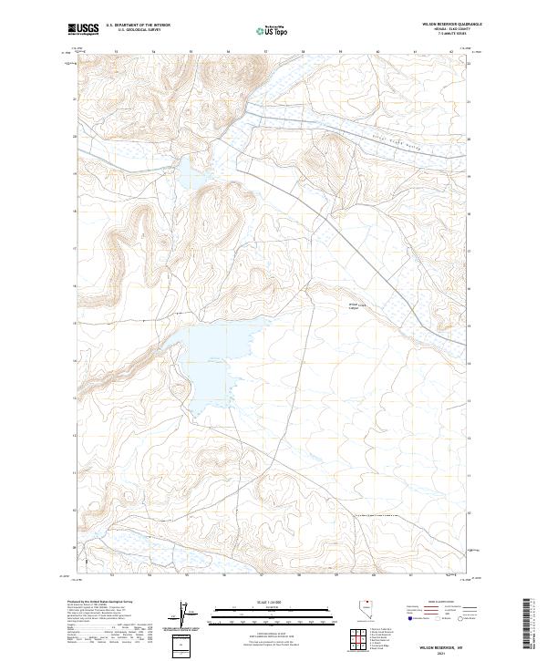 US Topo 7.5-minute map for Wilson Reservoir NV – American Map Store