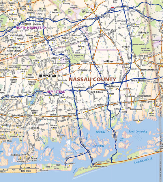 Long Island Wall Map – American Map Store