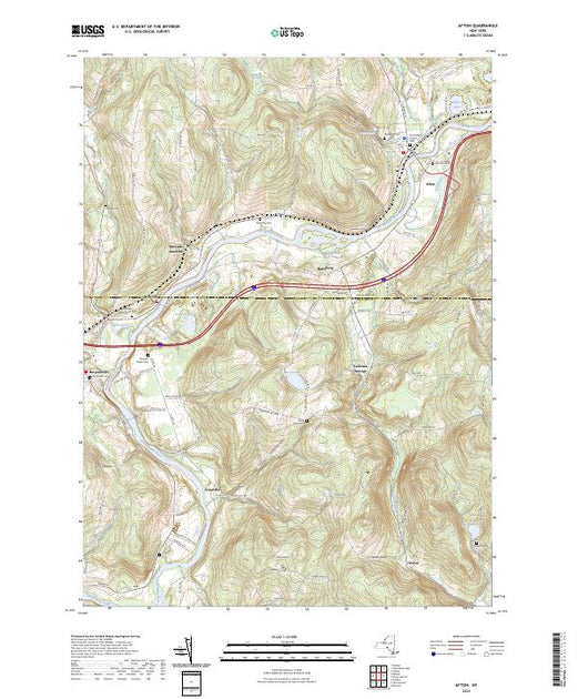 US Topo 7.5-minute map for Afton NY – American Map Store