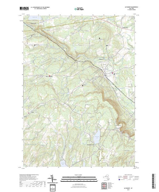 US Topo 7.5-minute map for Altamont NY – American Map Store