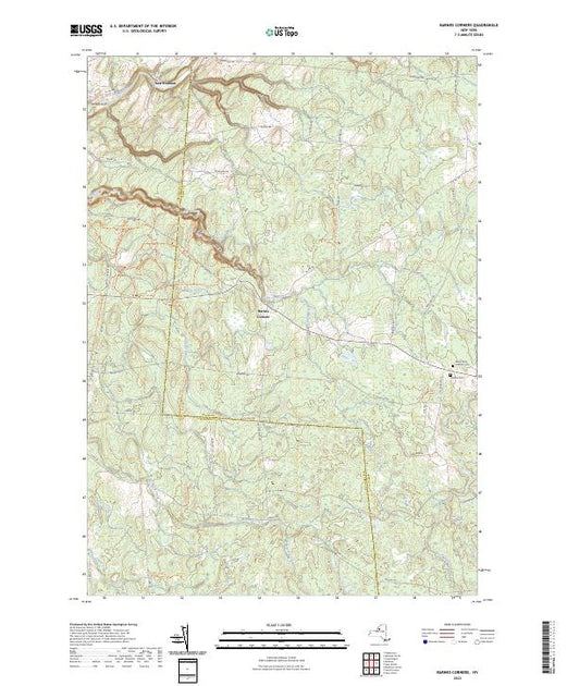 US Topo 7.5-minute map for Barnes Corners NY – American Map Store